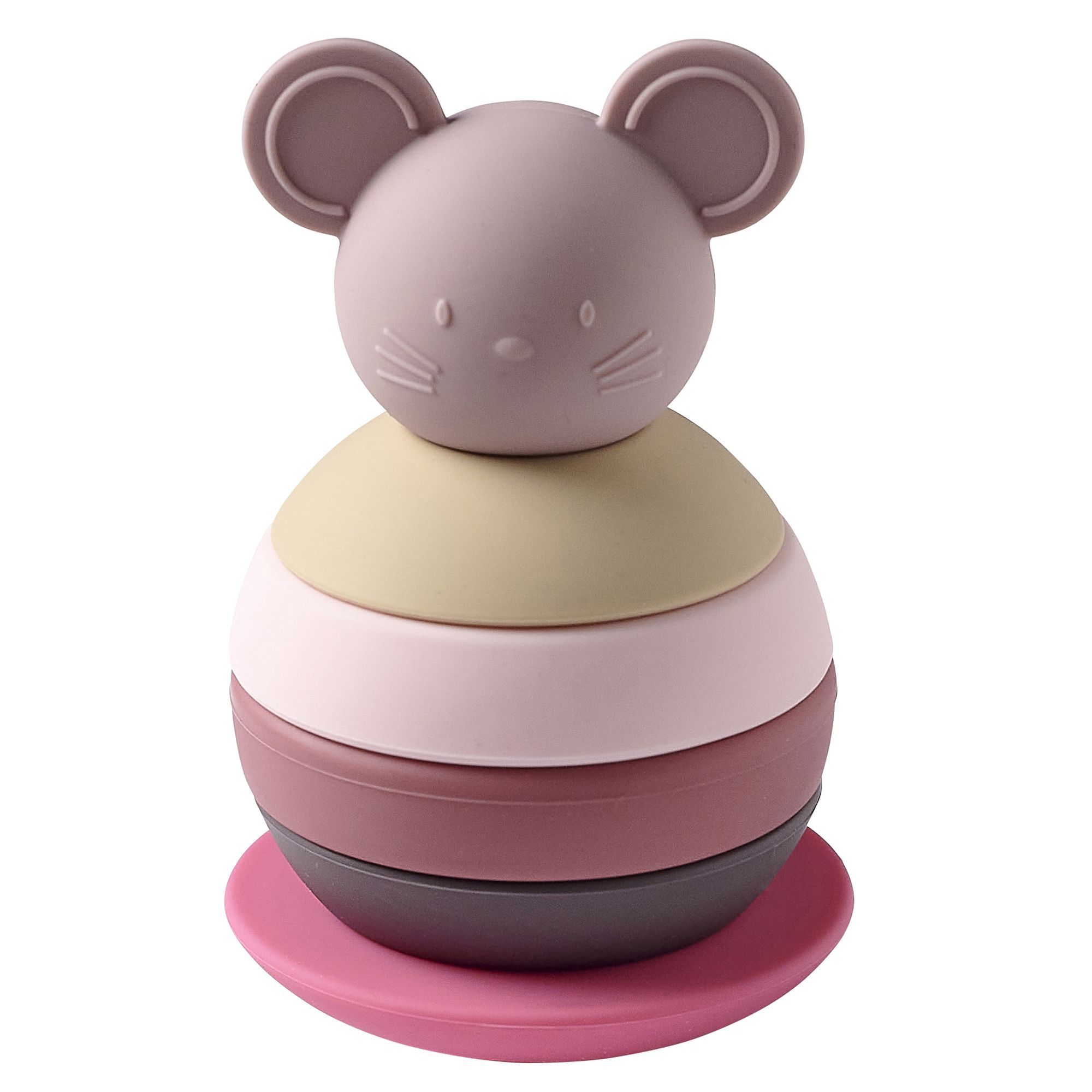 Culbuto empilable souris rose silicone