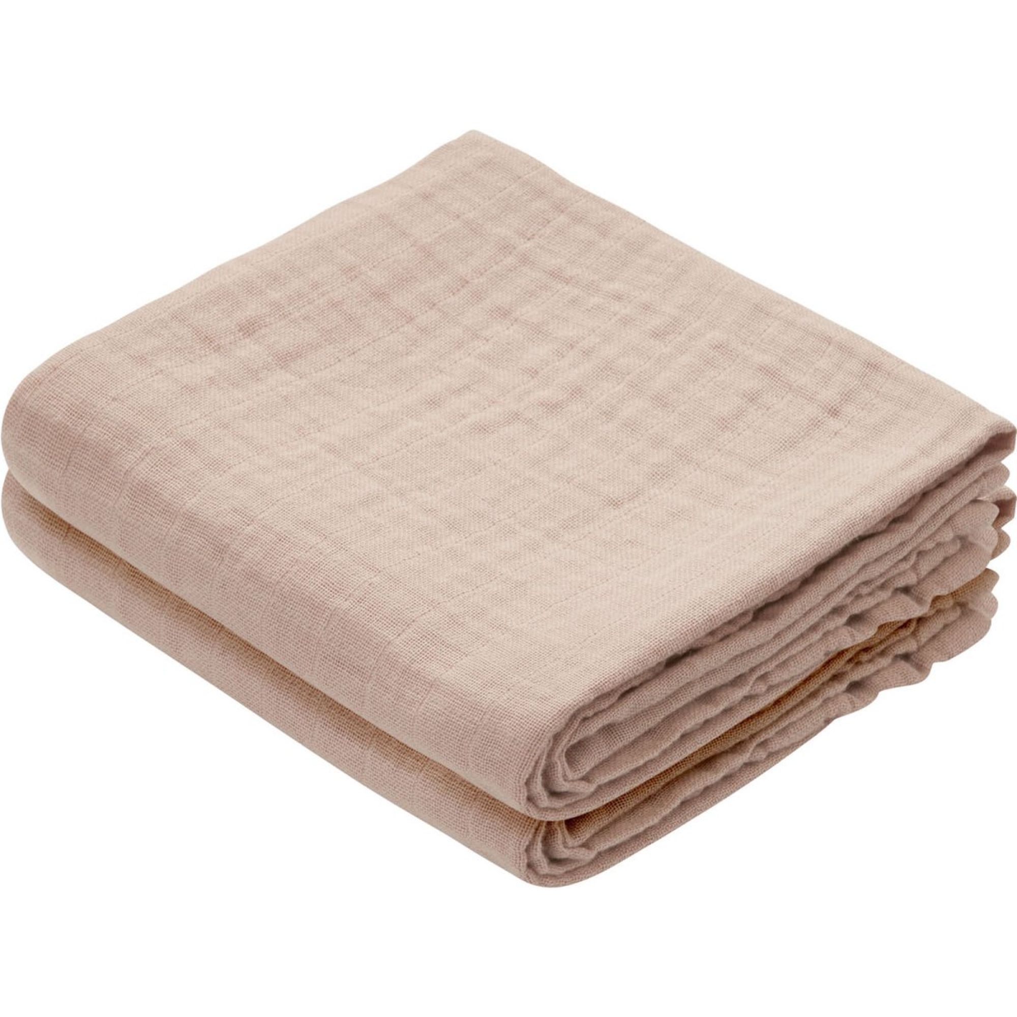 Lots de 2 langes en mousseline - Dusty Rose